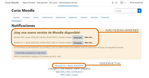 ¿Cuándo y cómo se debe actualizar Moodle?
